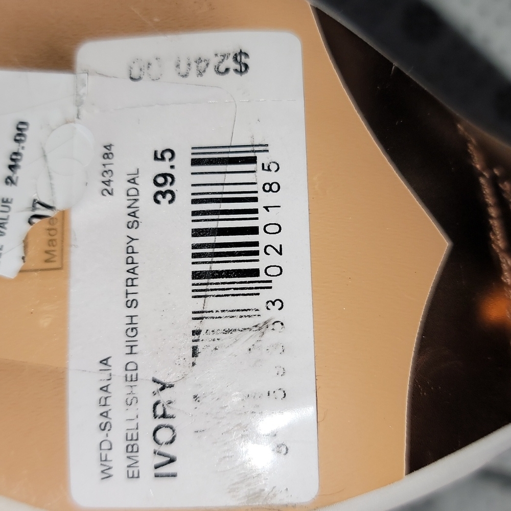 Saralia Crystal Embellished Ankle Strap Sandal 39.5 - Gem